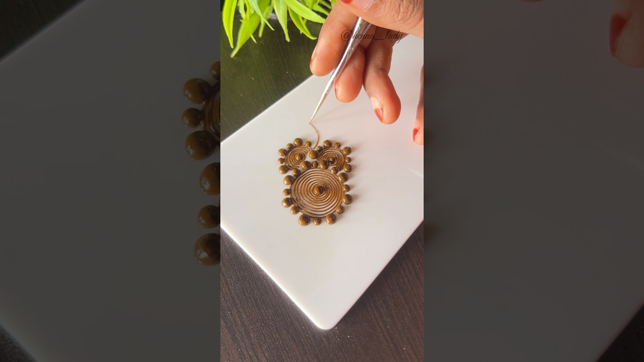 Beautiful Spiral Doted Floral Bunch || #mehndi #mehndidesign #floraart #shorts #ytshorts