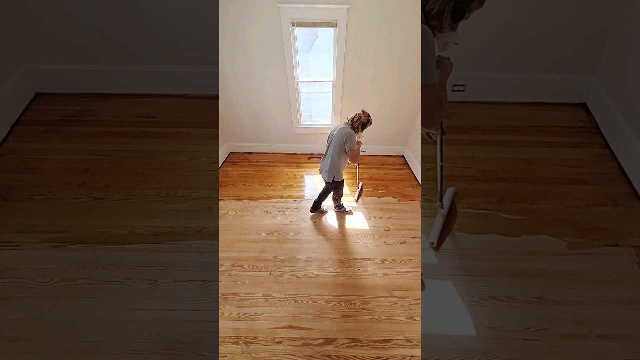 Best way to apply floor finish? #polyurethane #hardwoodfloors