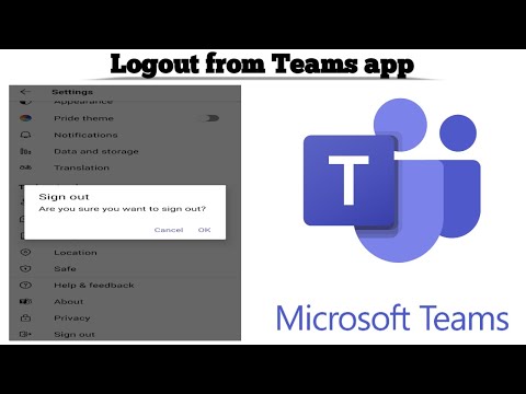 How to Logout from Microsoft Teams app | Sign Out from MS Teams app | Techno Logic
