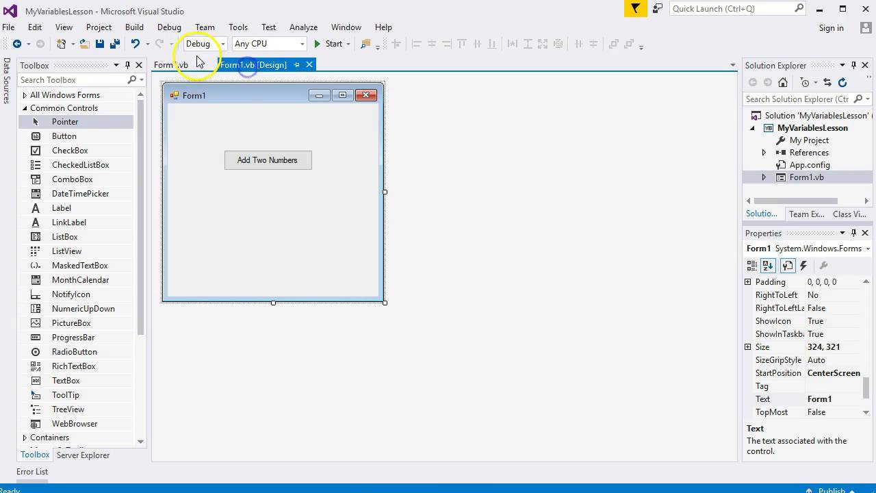 Visual Basic NET for Beginners - Lesson Three