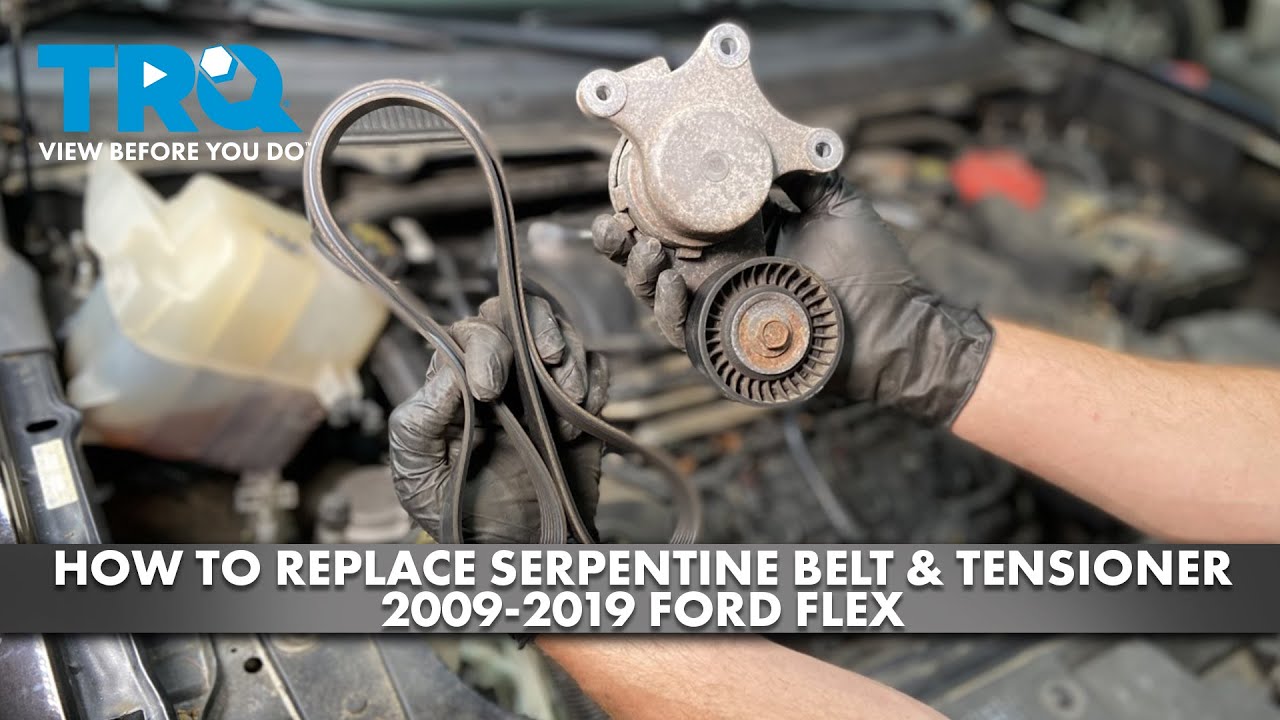 How to Replace Serpentine Belt & Tensioner 2009-2019 Ford Flex