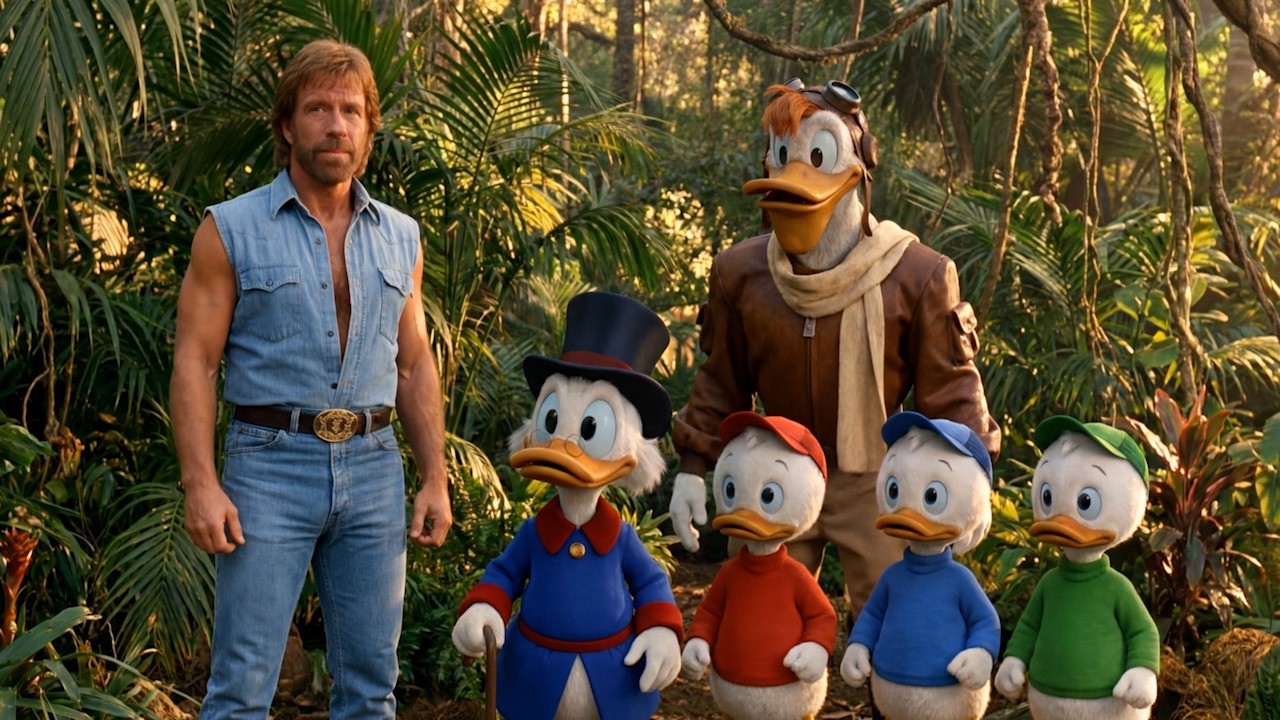 Chuck Norris Visits Cartoon Legends From The 80s