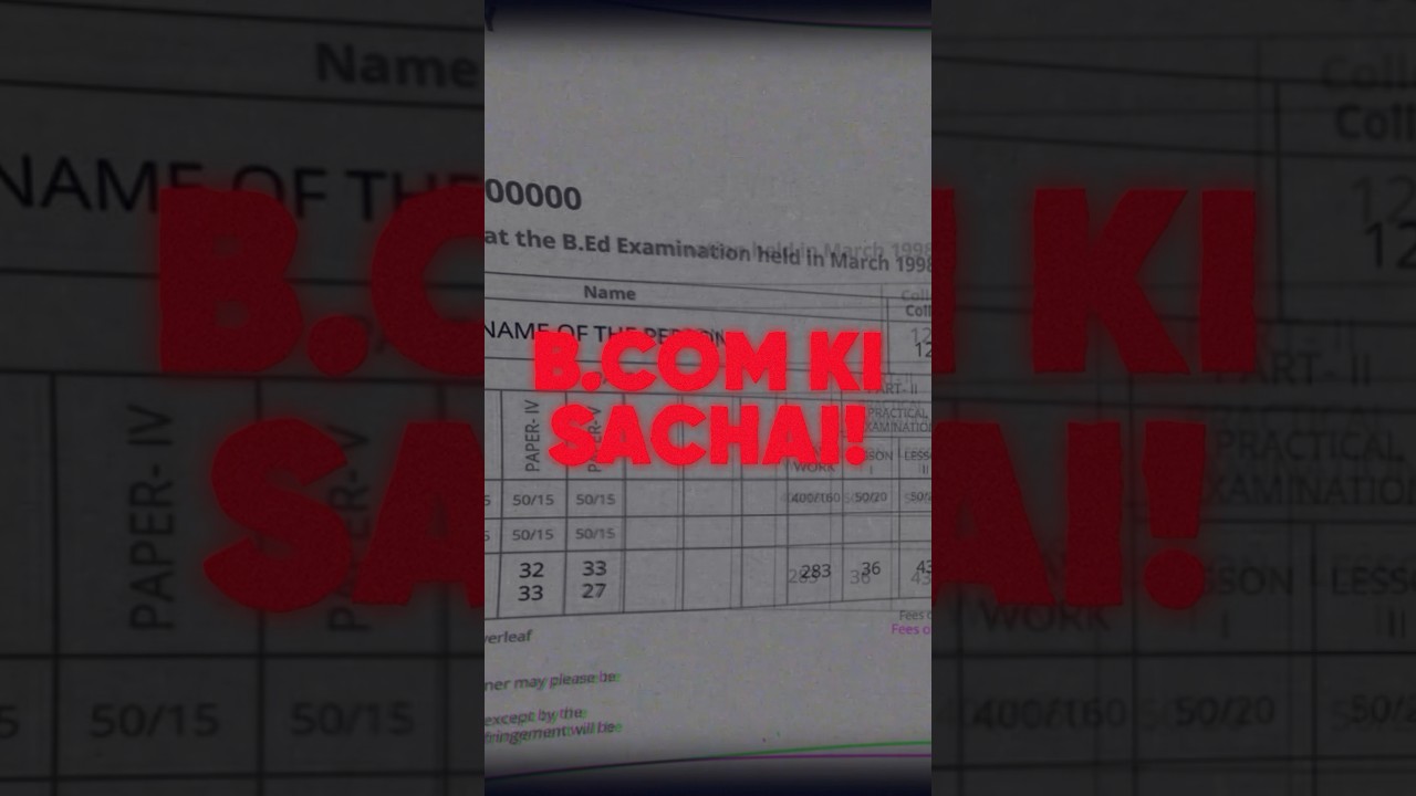 BCom ki Asli Sachai !!! #shorts