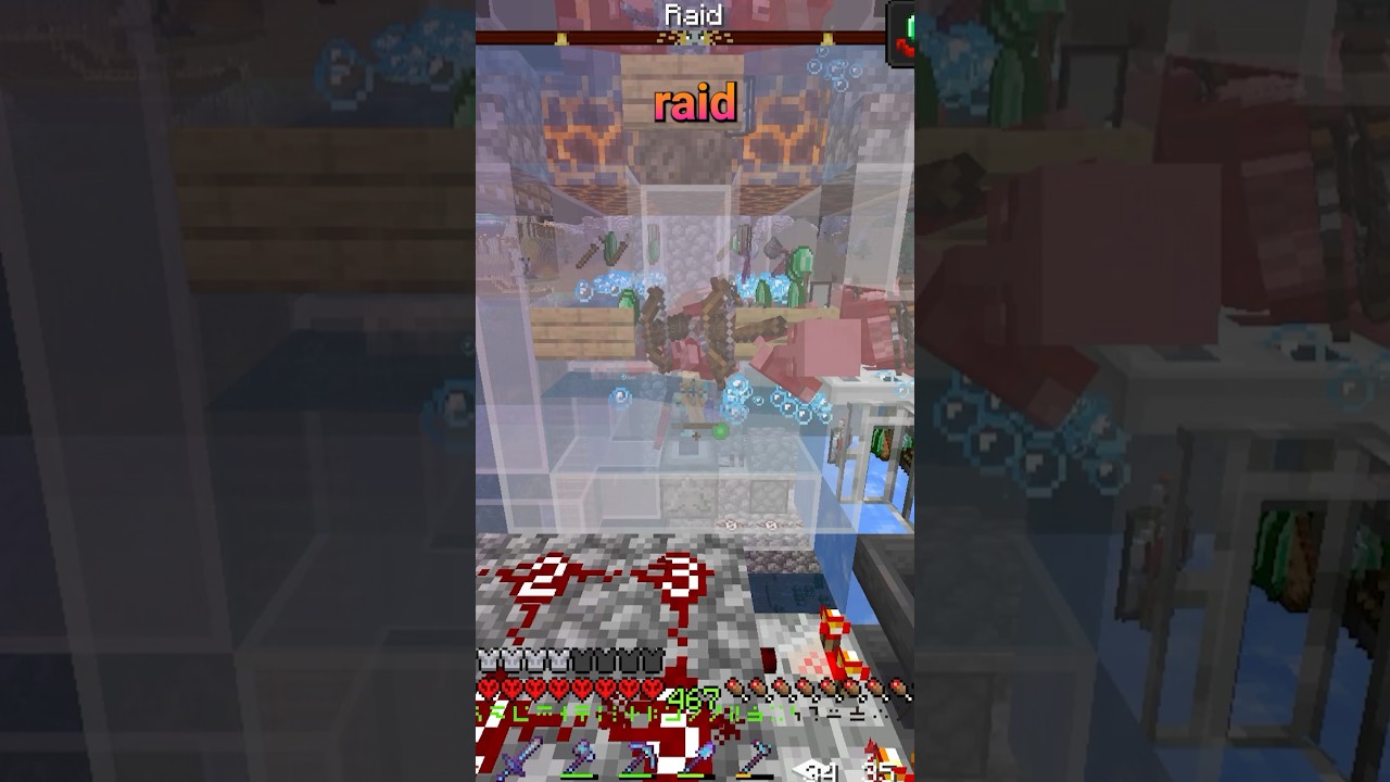 Overpowered raid farm in Hardcore Minecraft #minecraft