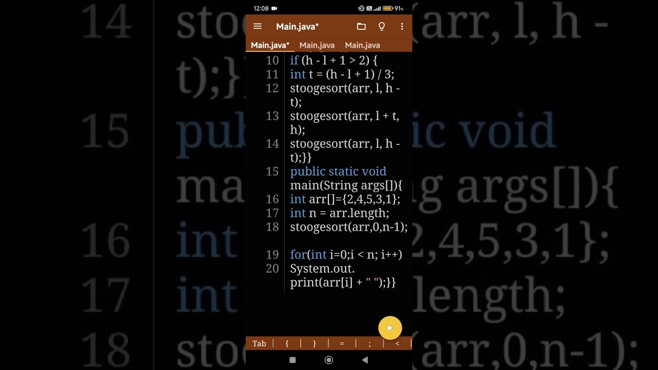 Stooge Sort: C++, Java and Python