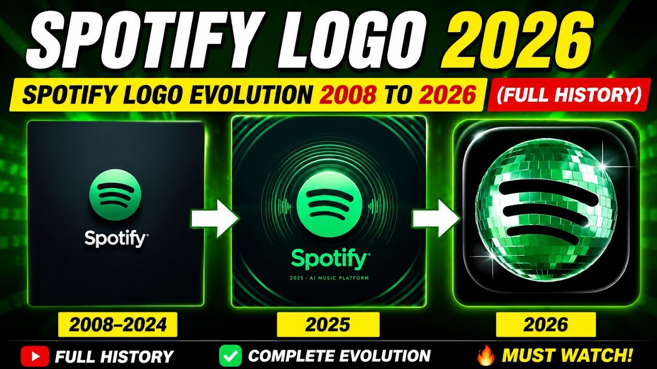 Spotify Logo 2026 || Spotify Logo Evolution 2008 to 2026 (Full History)