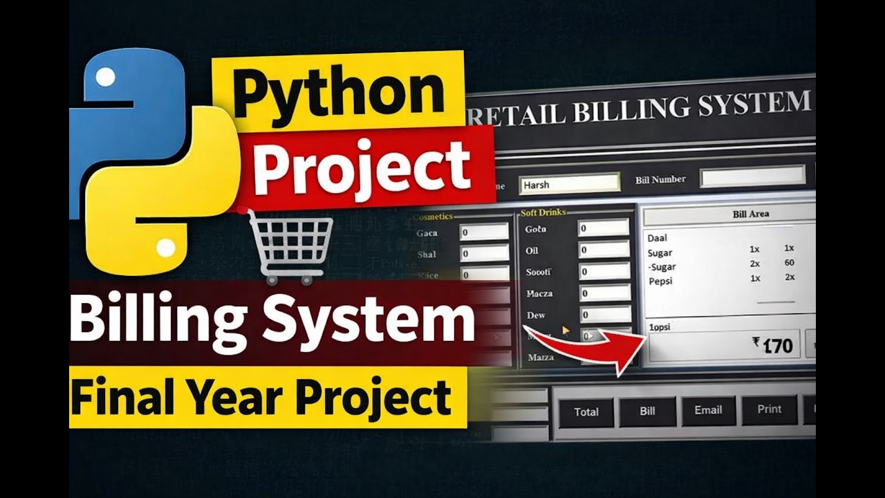 🧾Retail Billing System using Python Tkinter | Full Project Demo 🚀