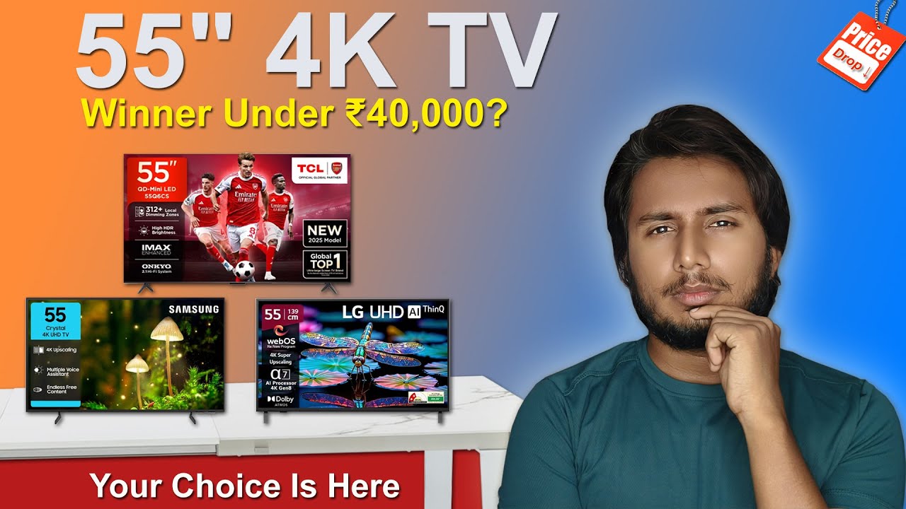​Best 55-inch 4K Smart TV Under ₹40000? QLED vs Mini LED Tested!