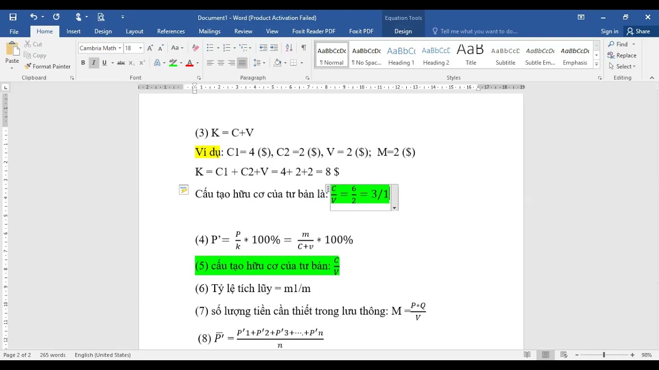 hướng dẫn làm bài tập KTCT