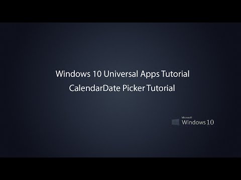 Windows 10 Universal Apps - Calendar Date Picker in UWP