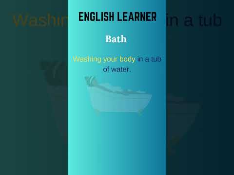 English Word - Bath - Meaning With An Example #englishwords #english #bath