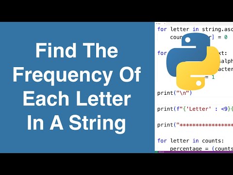 Find The Frequency Of Each Letter In A String | Python Example