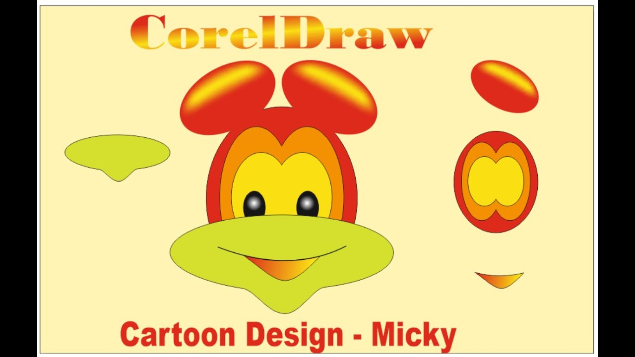 CorelDRAW Tutorial For Beginners (Cartoon Design)