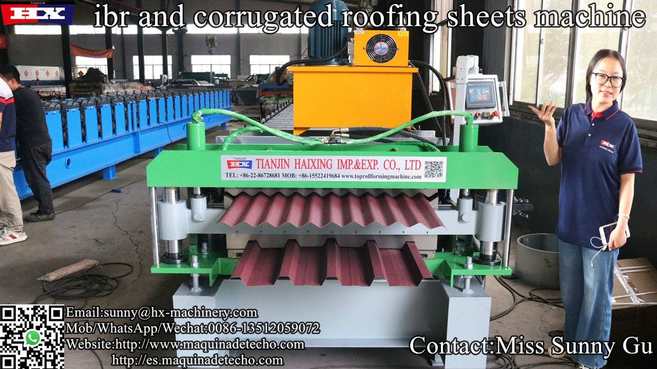 Ibr and corrugated roofing sheets machine