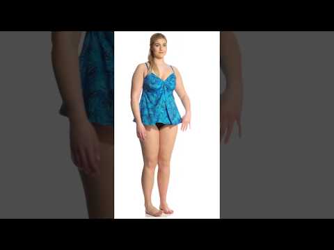 Miraclesuit Plus Size Mediterra Love Knot Tankini Top | SwimOutlet.com
