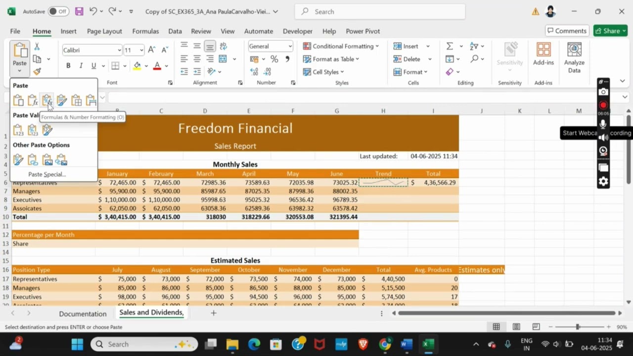 Shelly Cashman Excel 365 | Module 3: SAM Project A Freedom Financial #shellycashman