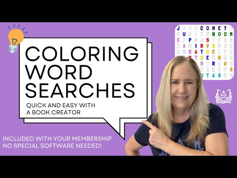 ๐๏ธ๐งฉ Create Coloring Word Searches with A Book Creator's Word Search Tool