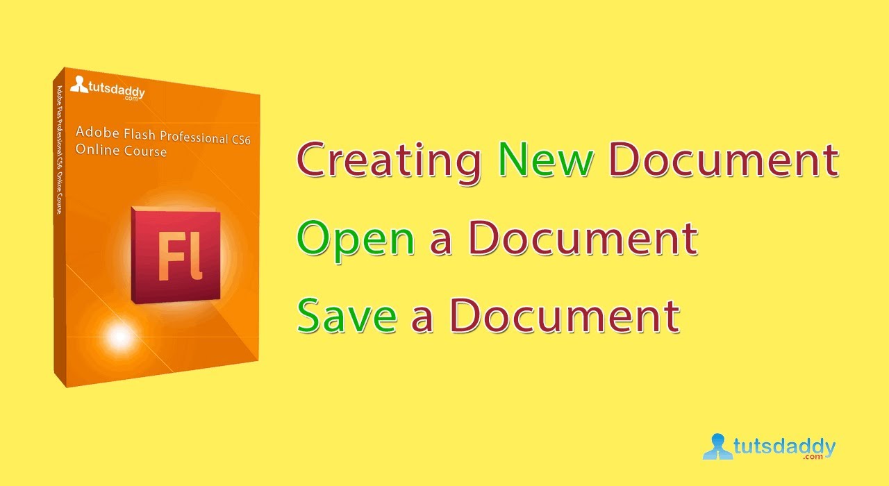New , Open and Saving Docment in FLash CS6 Tutorial