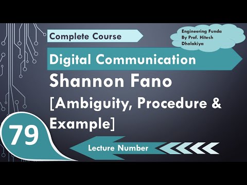 Learn Shannon Fano Encoding Example on Ambiguity Information Theory Error Coding in Digital ...