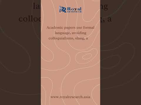 How to Write an Academic Paper | Avoid Slang, Biased Language #royalresearch#contentwriting#ytshort