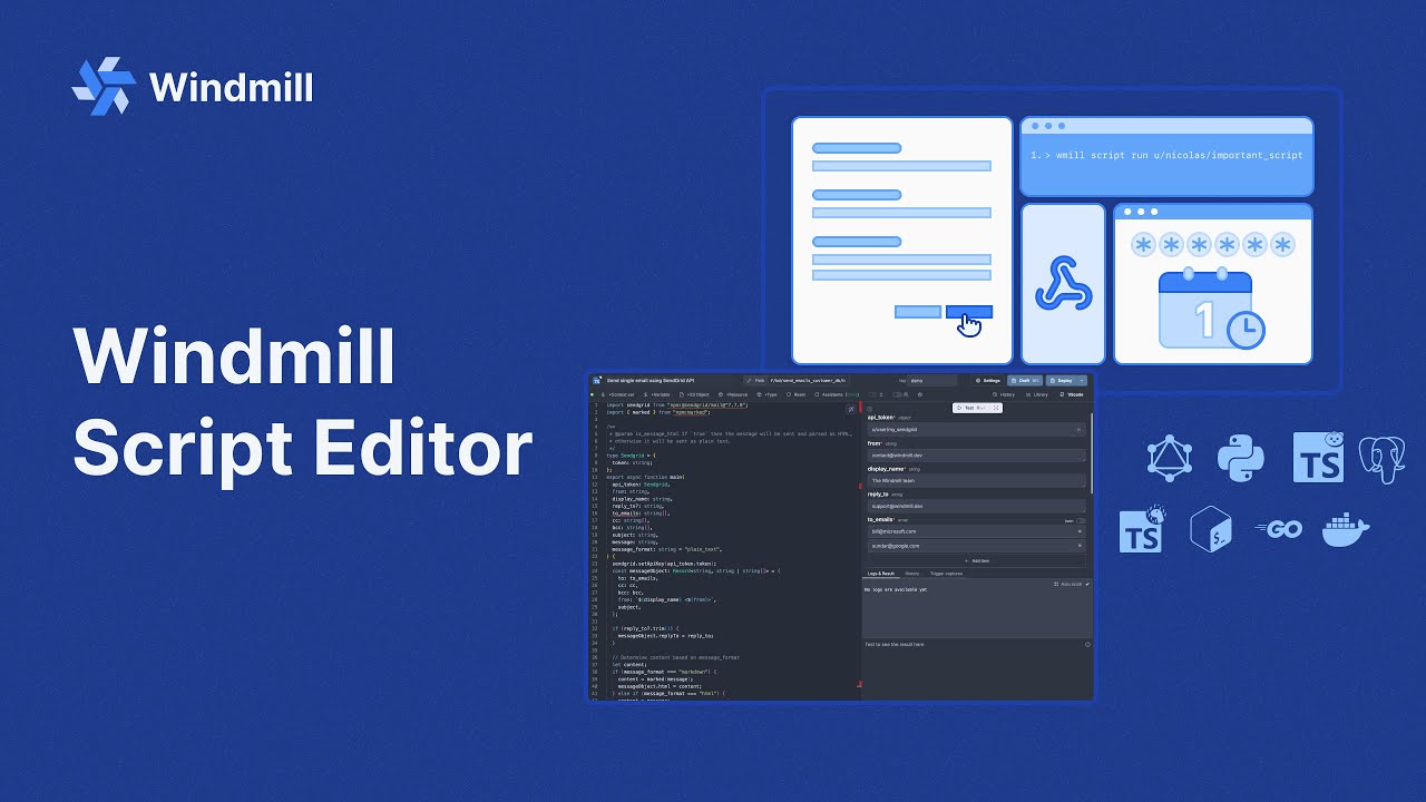 Windmill.dev Demo - Script Editor