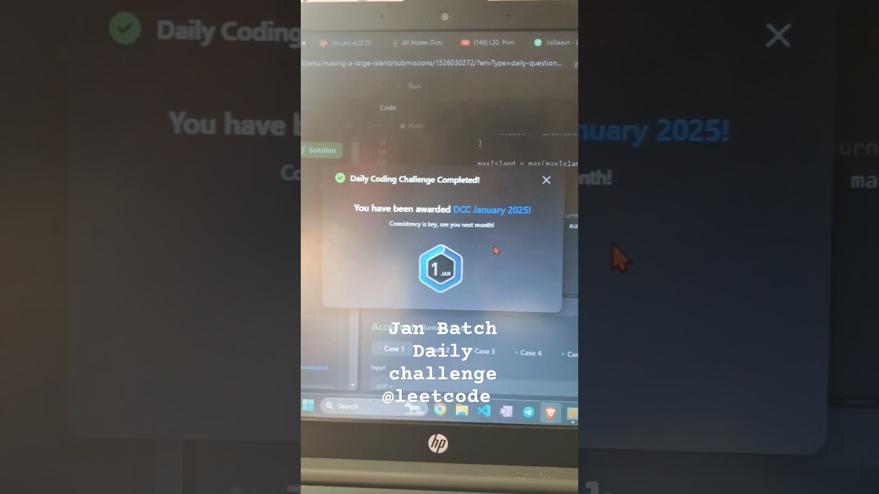 Daily Coding Challenge @leetcode Jan Batch #codeforces #leetcode #potd #consistency