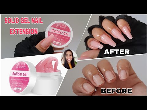 How To Use PINK Solid Builder Gel Easy - Builder Nail Gel Tutorial - BuriBuri Extension Gel 2023