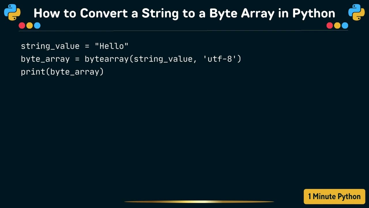 How to Convert a String to a Byte Array in Python