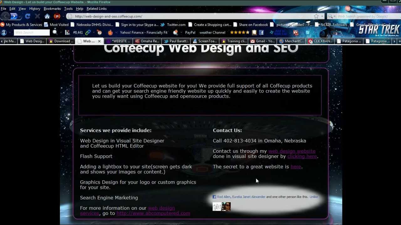 Web Design Assistance for Coffeecup Software