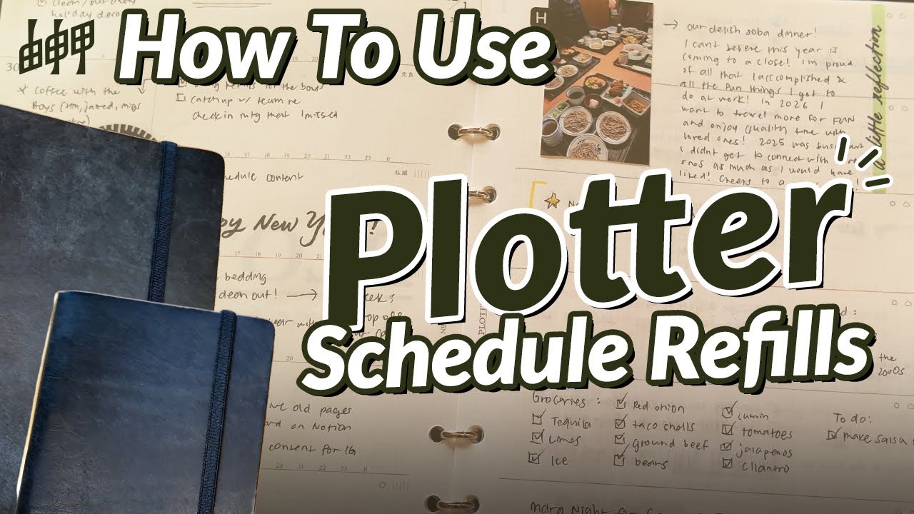 How to use PLOTTER Schedule Refills as your dynamic planner
