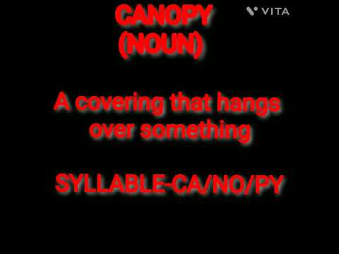 MEANING OF CANOPY