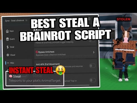 Steal a Brainrot Script GUI | FLY TELEPORT NOCLIP INSTANT STEAL ROBLOX SCRIPT