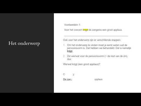 Kennisclip zinsontleding: hoe vind je de persoonsvorm, het onderwerp en lijdend voorwerp?