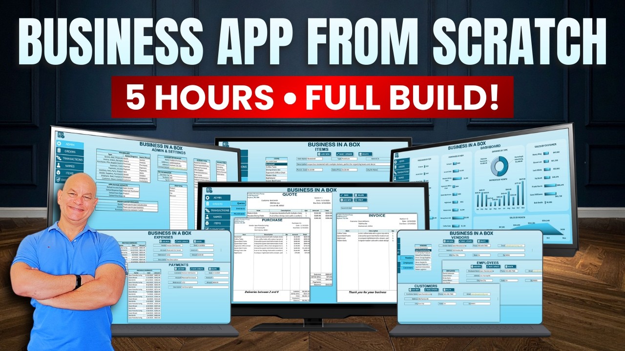 ZERO to ERP: A Full Business Management System in Excel (Inventory, Quotes, Invoices, Dashboard)
