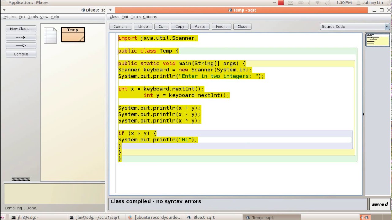 Indenting Java Code in BlueJ Using Auto-Layout