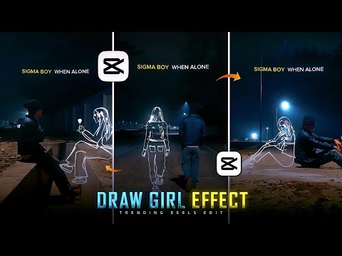 Trending New DRAW GIRL effects reels video editing | Instagram trending draw girl effects tutorial