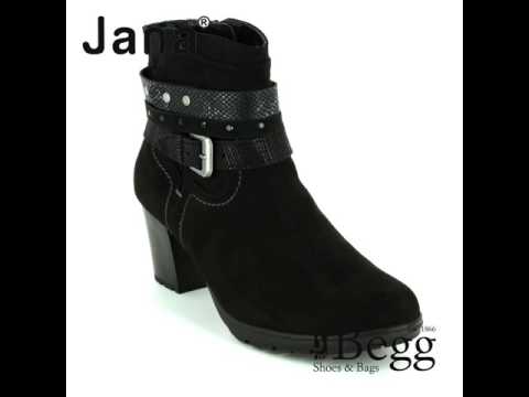 Jana Landi 25372-001 Black suede ankle boots