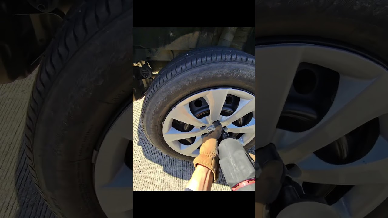 Quick 2min Freeway Frenzy tire change. #roadside #automobile #car #diy #shorts #reels #fyp #yt