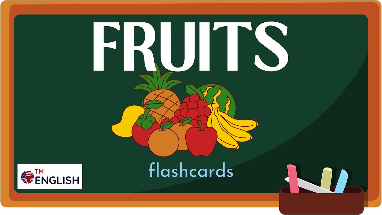 Fruits Vocabulary Flashcards | ESL English | Listen Repeat Learn | Free Flashcard Download 👍👍👍