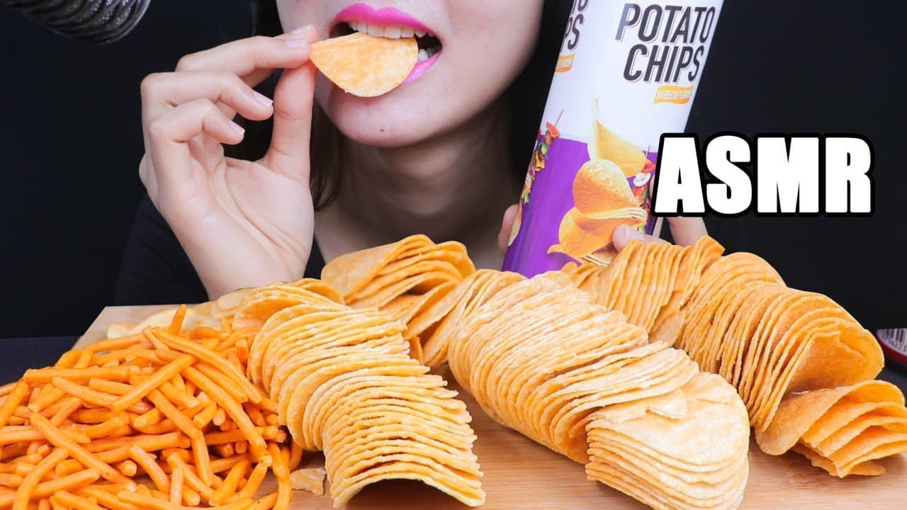 ASMR SPICY Potato Chips (CRUNCHY EATING SOUNDS) No Talking | PAN-ASMR
