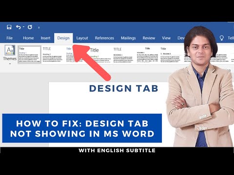 Fix: design tab not showing in ms word | design tab not showing in word