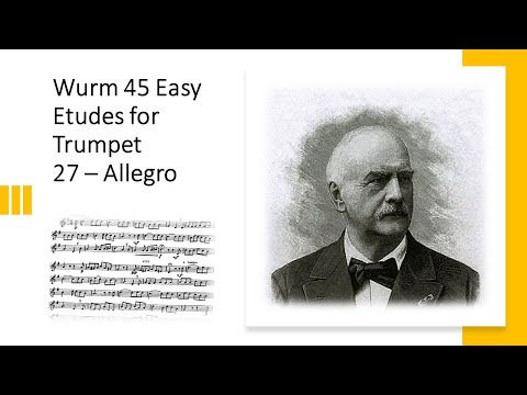 [TRUMPET ETUDE] Wurm 45 Easy Etudes for Trumpet - 27 Allegro