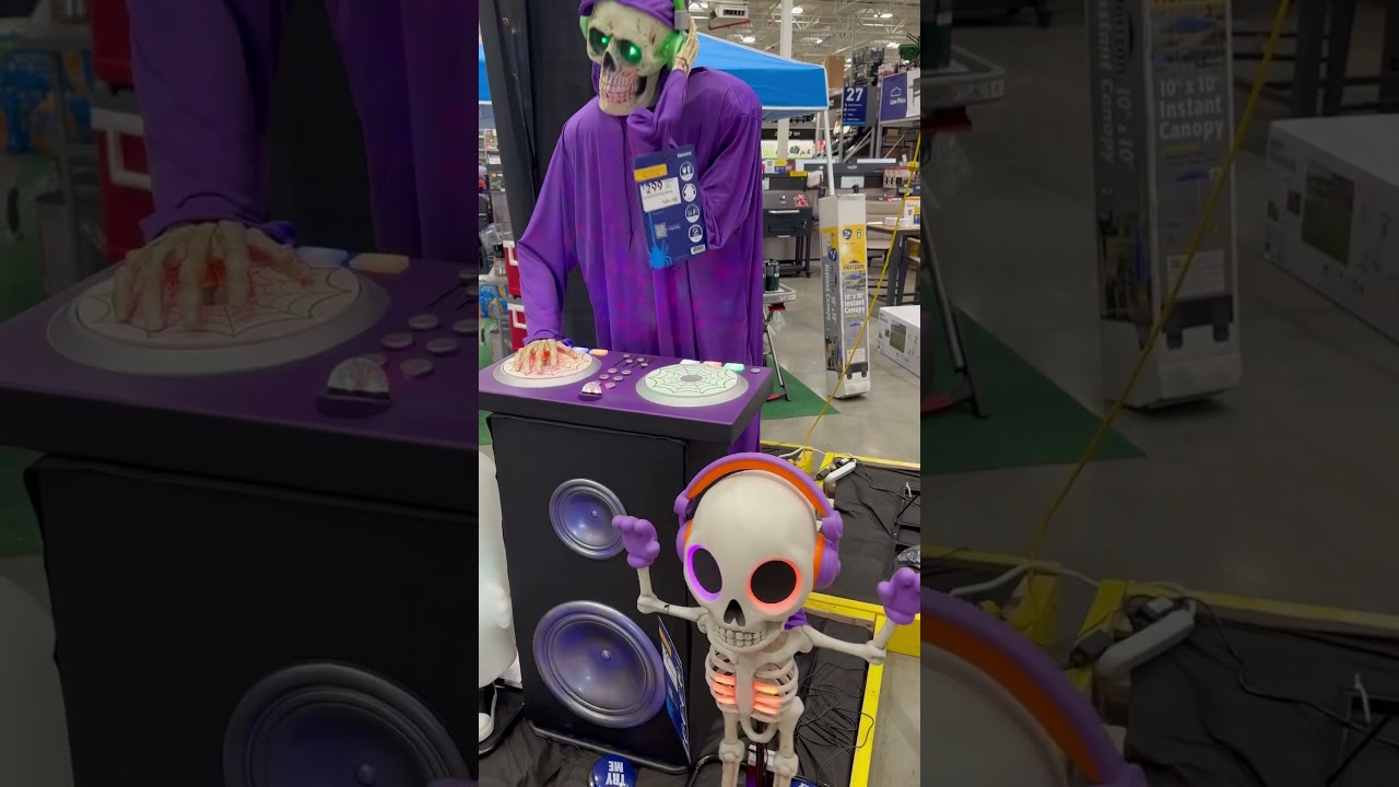 DJ and Dancing Skeleton #halloween #loweshomeimprovement