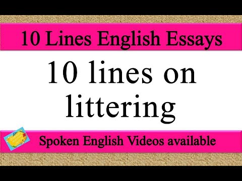 10 lines on littering in english | littering 10 lines essay | few lines on littering in english