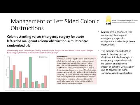 Landmark Papers - Large Bowel Obstruction