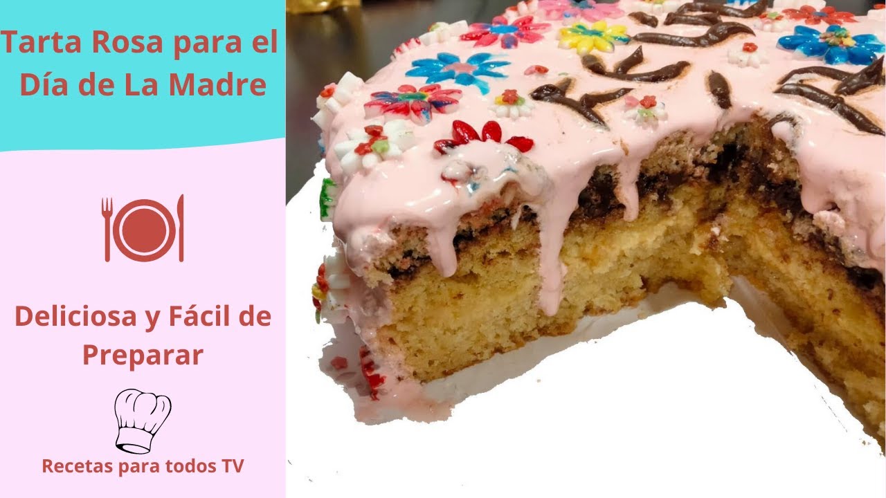 TARTA ROSA PARA EL DÍA DE LA MADRE