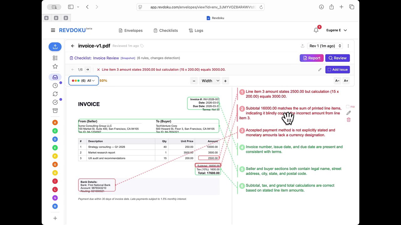 Detect Changes Between Document Revisions using Revdoku