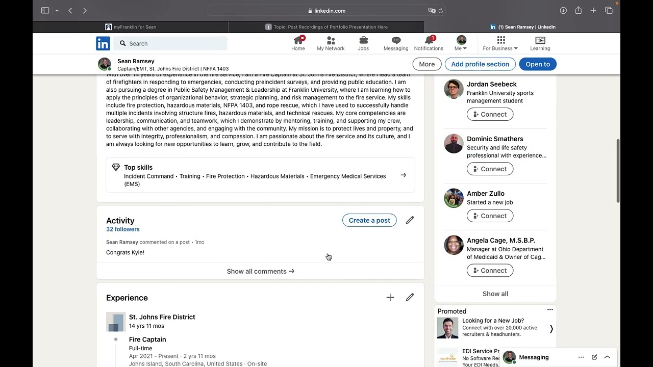S. Ramsey LinkedIn Profile Presentation