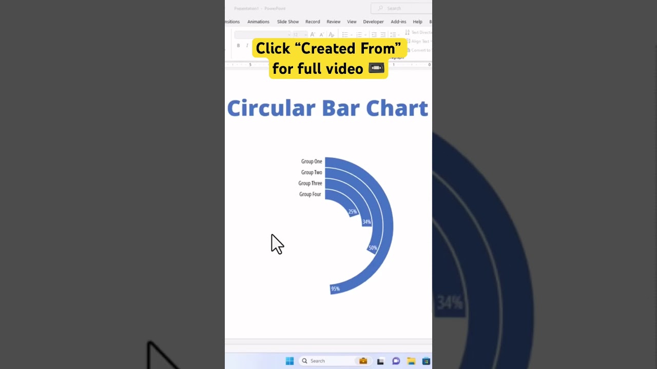 Circular Bar Chart in PowerPoint! ☝️