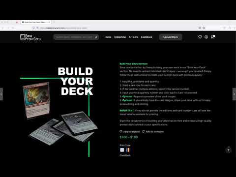 MTG Proxy | Build Your Own Deck | Tutorial